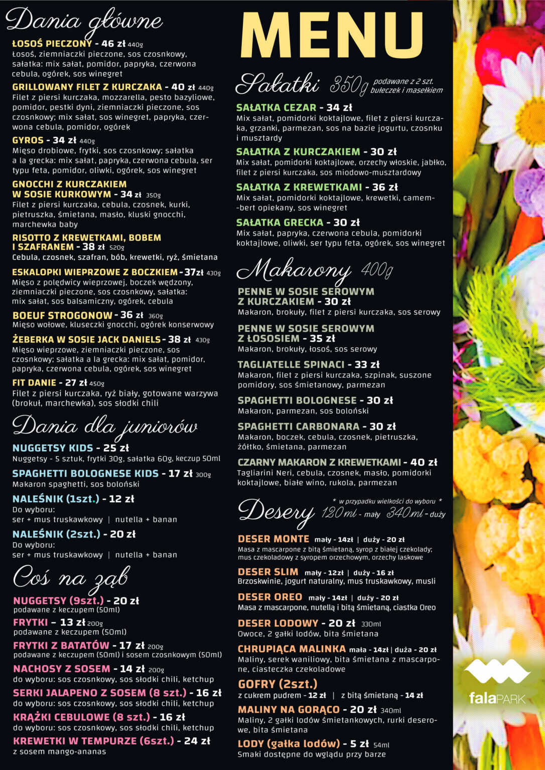 MENU - Fala Park Hotel Wolsztyn